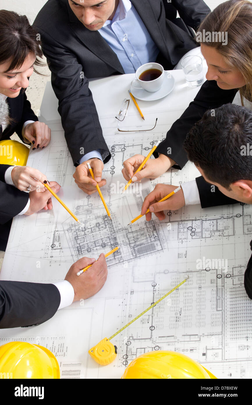 architect giving presentation to a small business group Stock Photo - Alamy