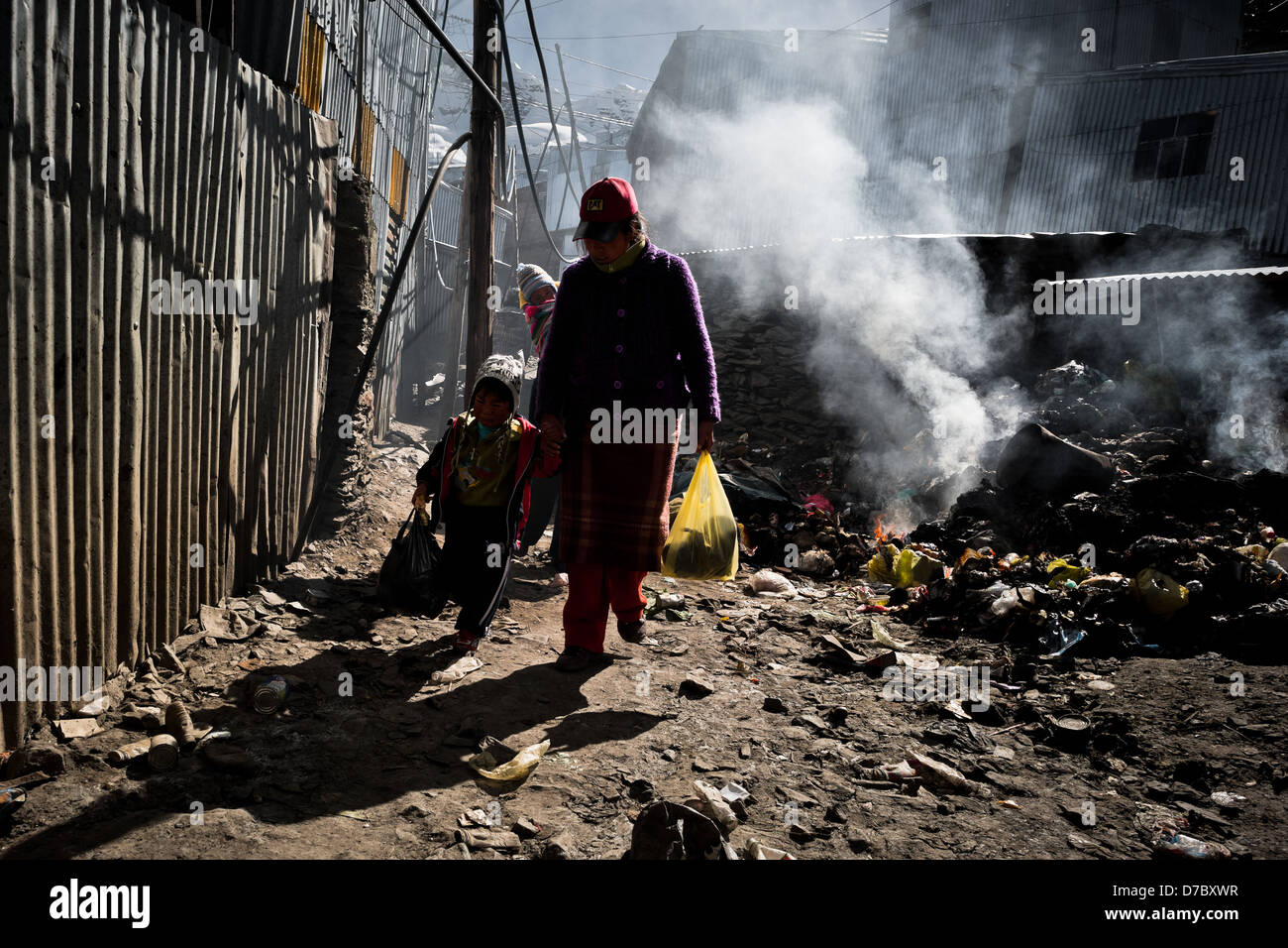 Child work garbage hi-res stock photography and images - Alamy