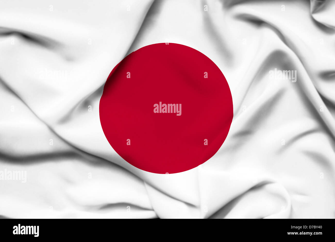 Japan waving flag Stock Photo - Alamy