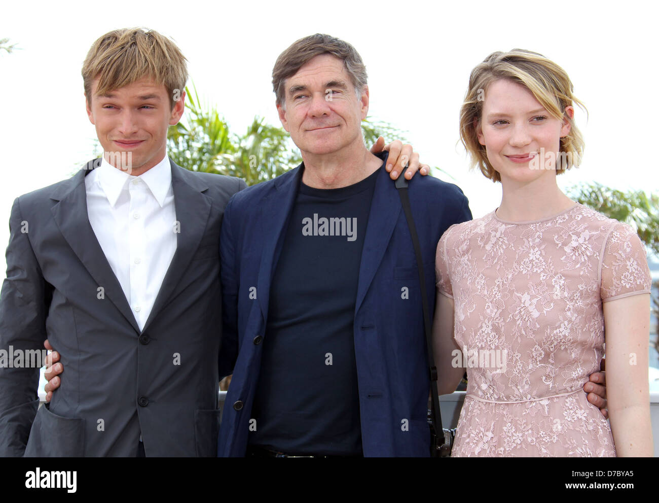 Henry Hopper, director Gus van Sant and Mia Wasikowska 2011 Cannes ...