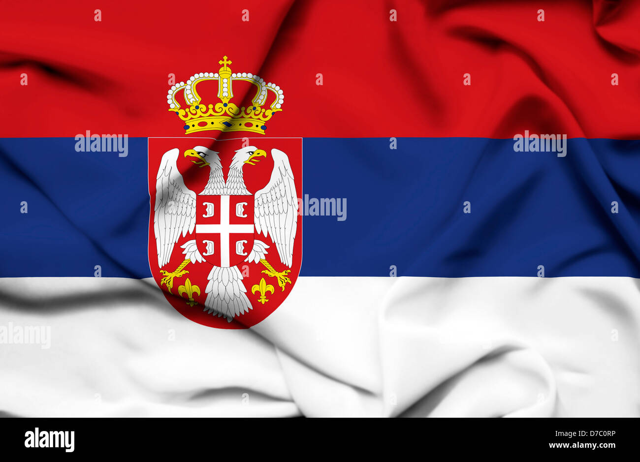 Serbia waving flag Stock Photo - Alamy