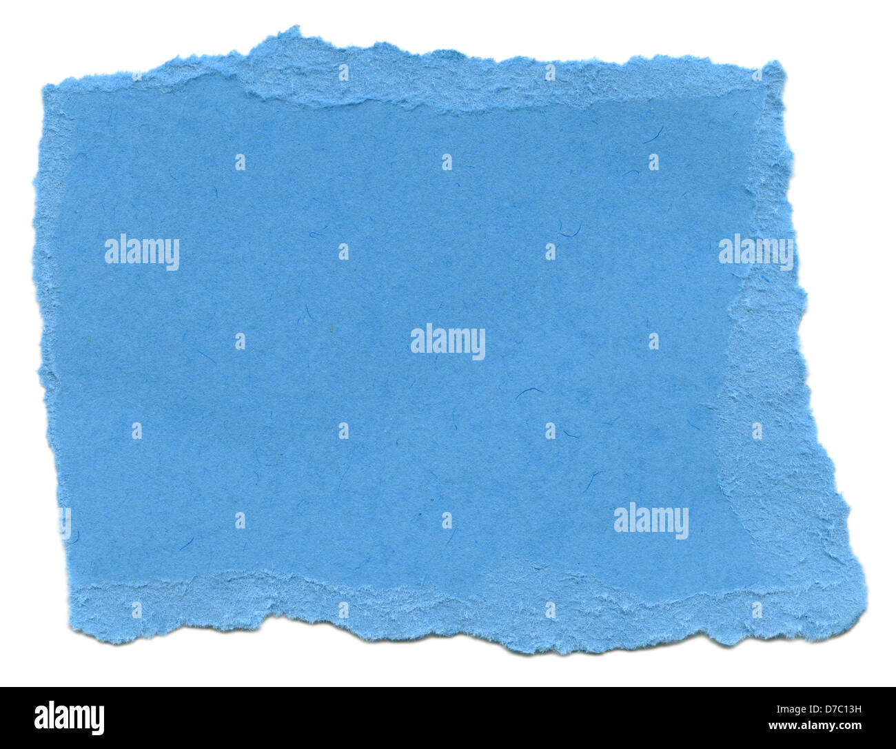 Texture of baby blue fiber paper with torn edges. Scanned at 2400dpi ...