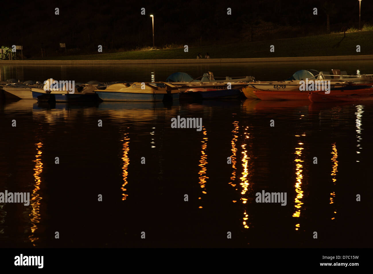 lake with lights Stock Photo - Alamy