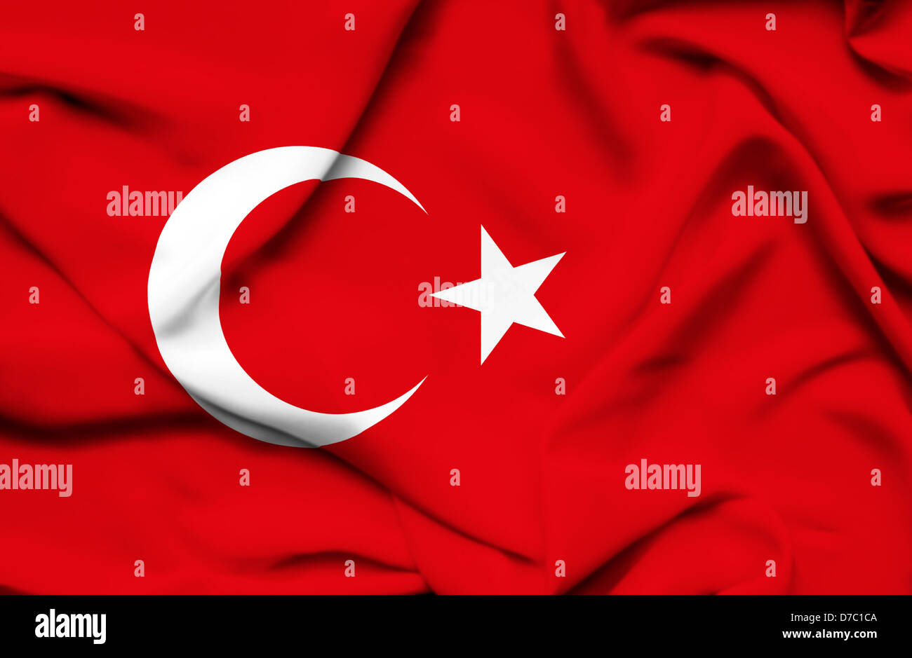 Turkey waving flag Stock Photo - Alamy