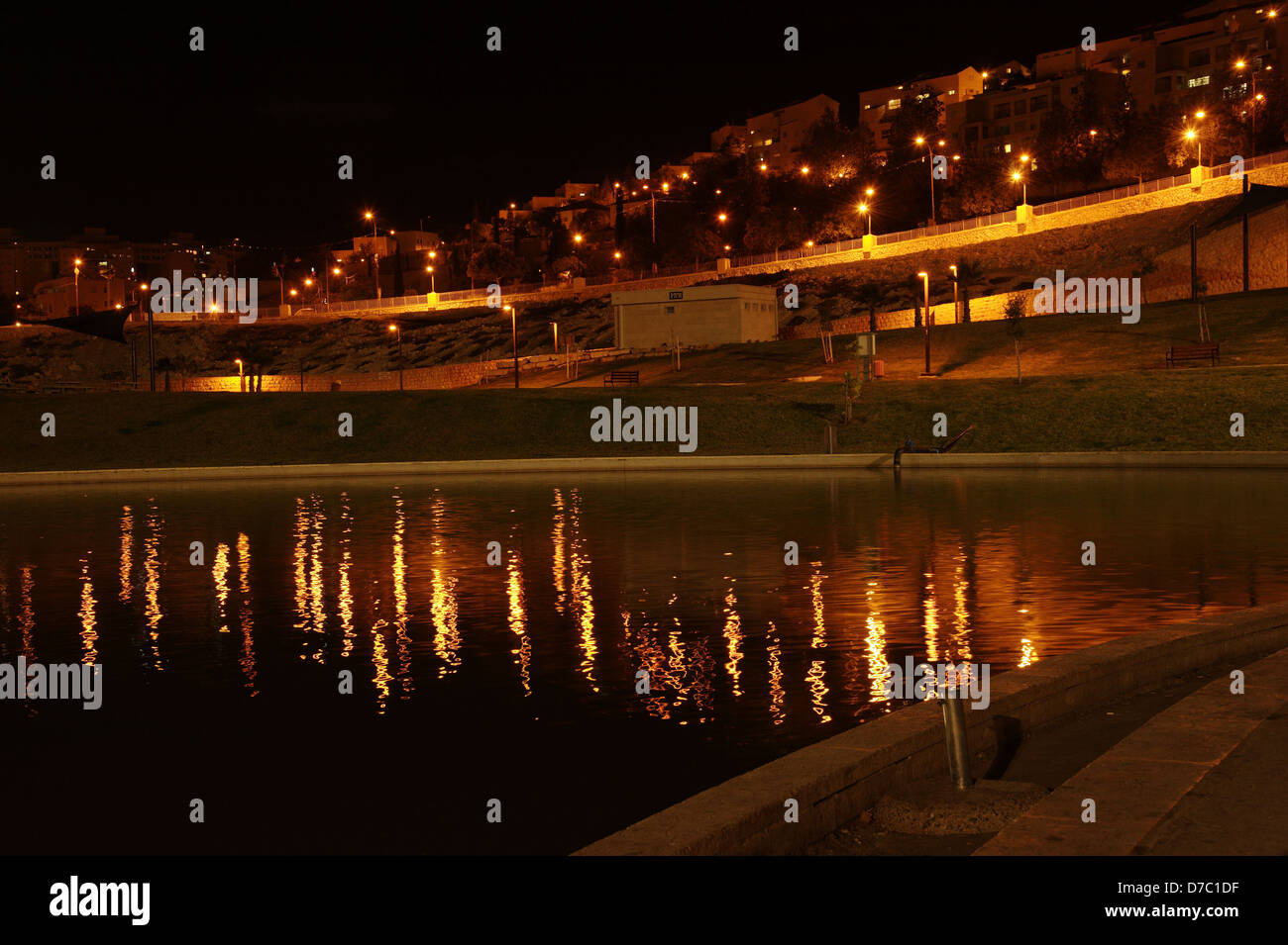 lake with lights Stock Photo - Alamy