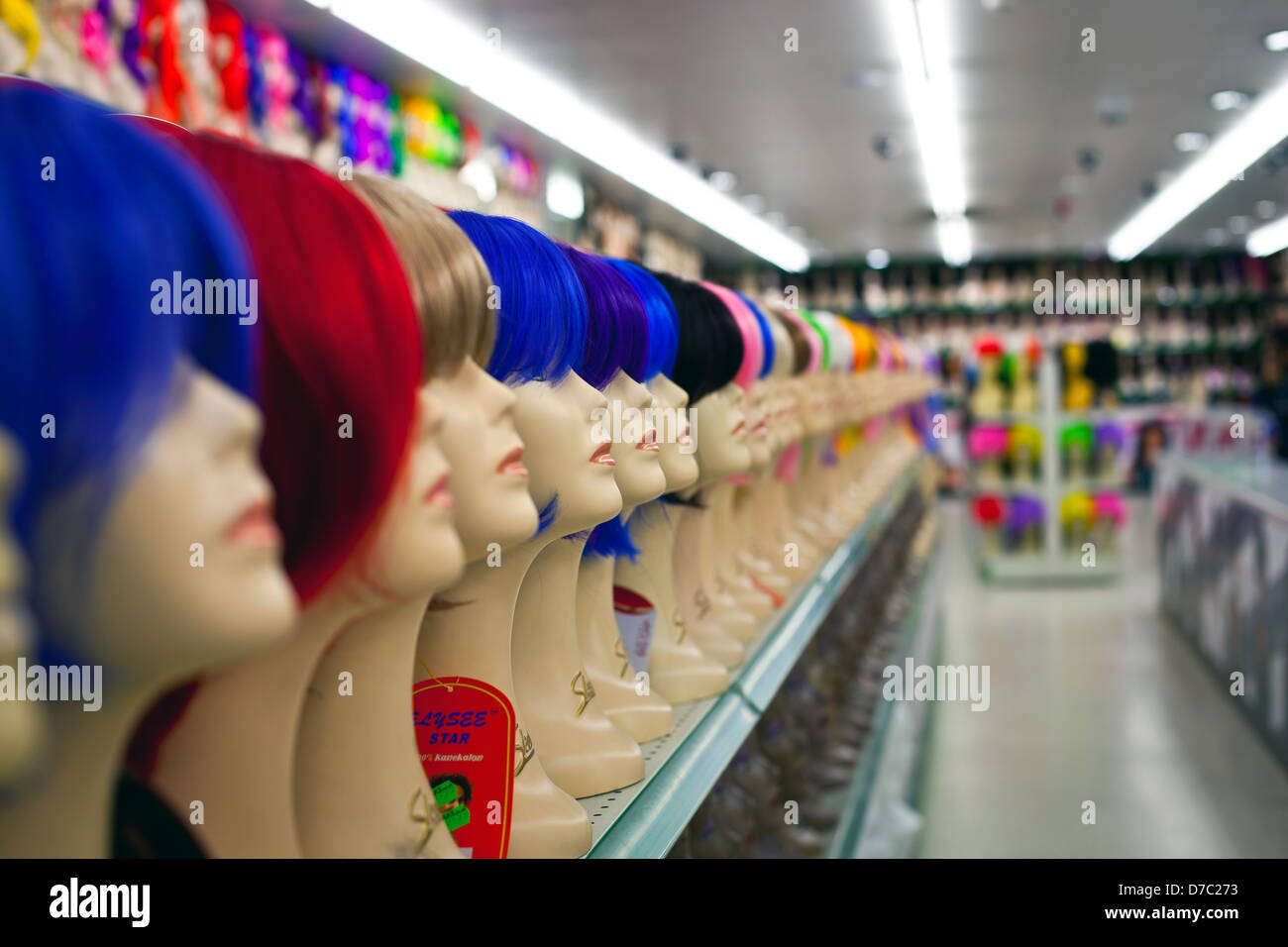 Wig shop hi-res stock photography and images - Alamy