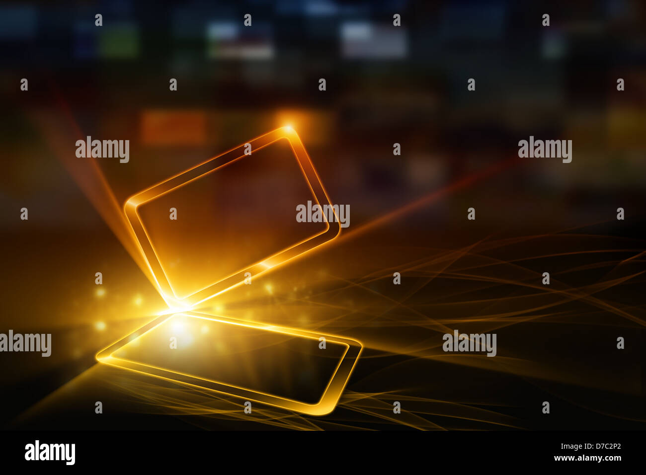 Abstract information technology background - tablet PC, smartphone ...