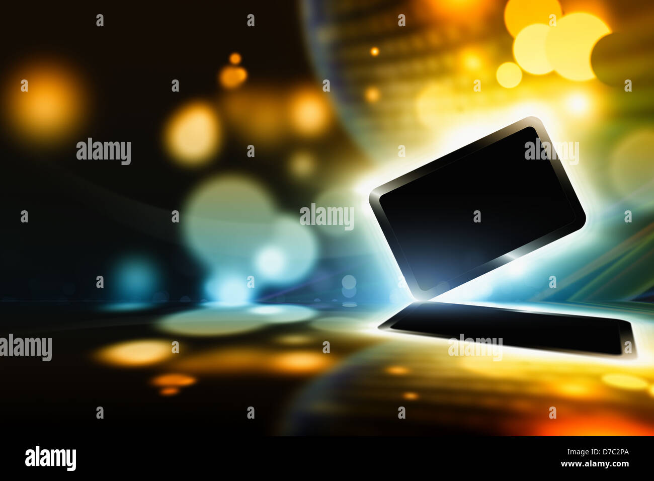 Abstract information technology background - tablet PC, smartphone ...