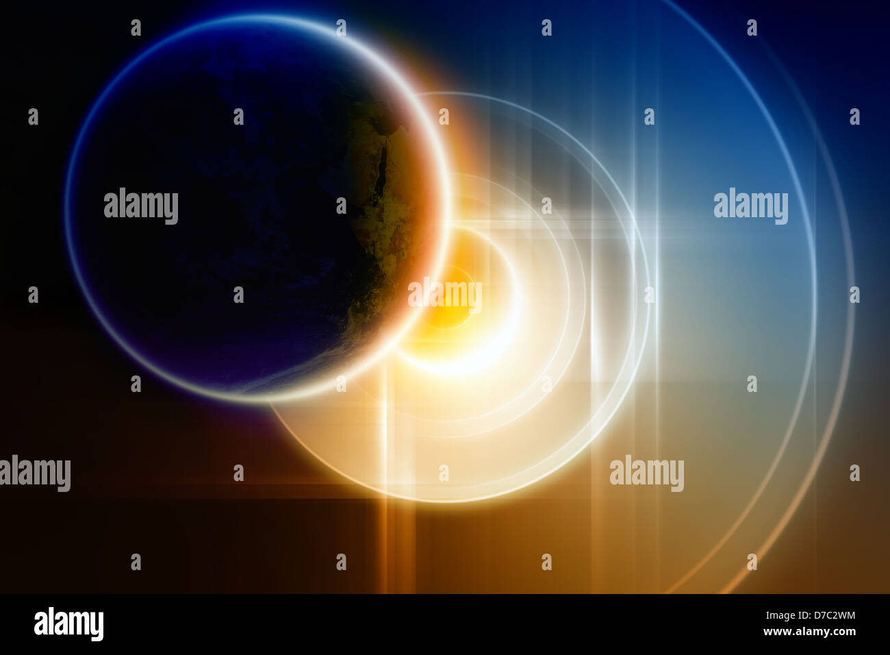 Planet Earth abstract backup on big hard disk for recovery in future ...
