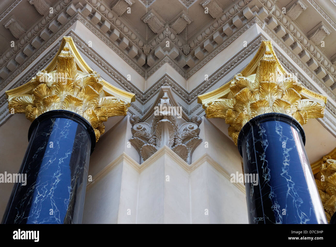 Columns Plated in Gold Stock Photo - Alamy