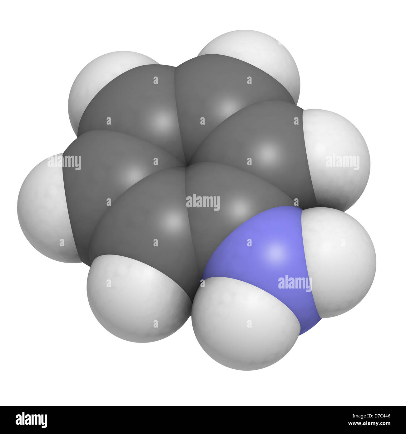 Aniline phenylamine aminobenzene molecular model Cut Out Stock Images ...