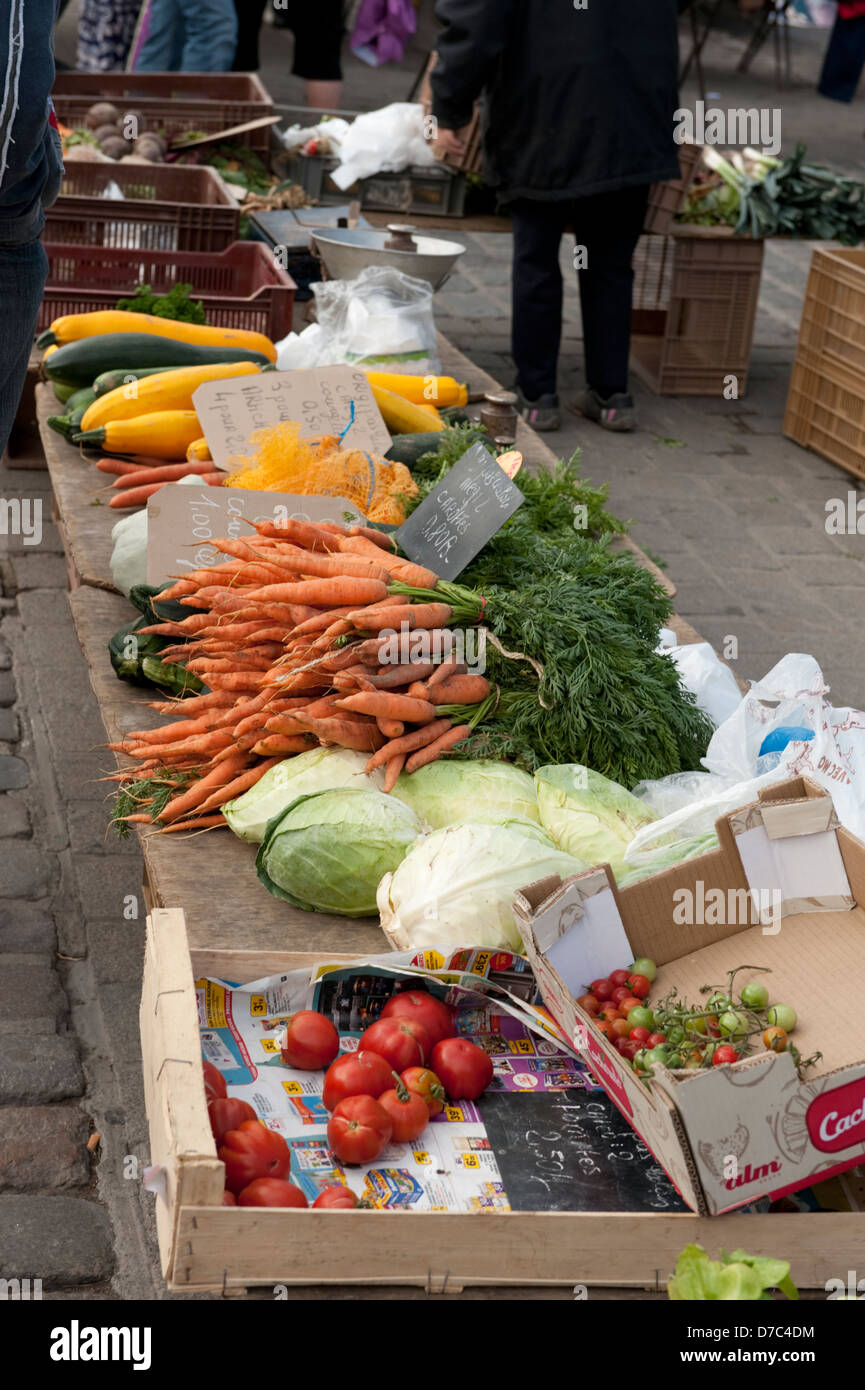 Vegetables Farmers Market Calais France Europe EU Stock Photo - Alamy