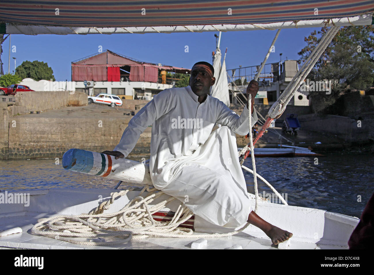 Captain of nile river felucca hi-res stock photography and images - Alamy