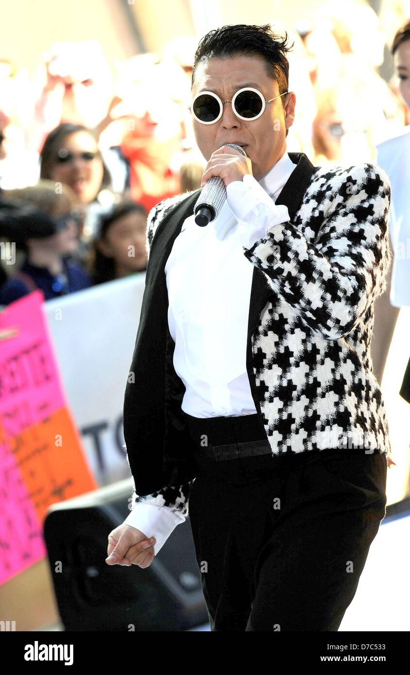New York, USA. 3rd May 2013. Psy on stage for NBC Today Show Toyota ...