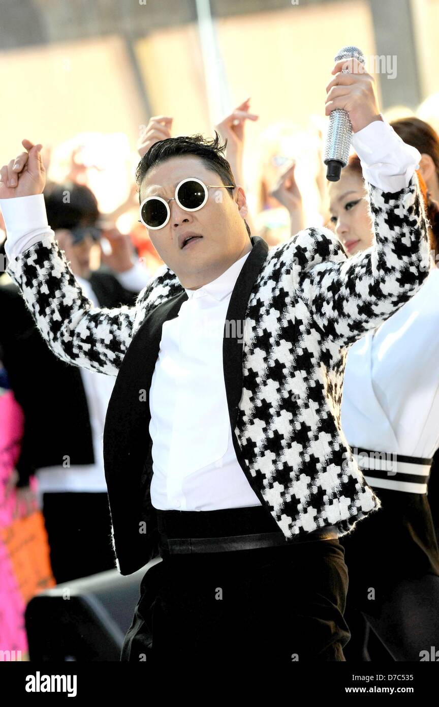 New York, USA. 3rd May 2013. Psy on stage for NBC Today Show Toyota ...