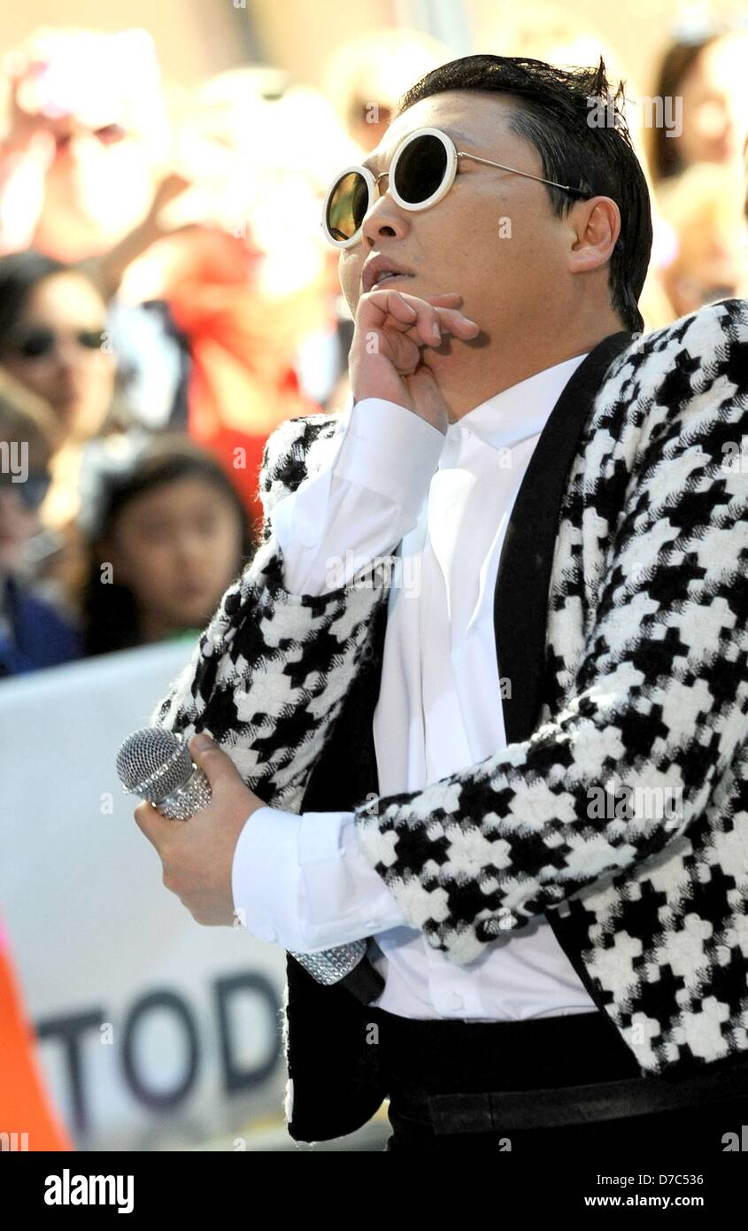 New York, USA. 3rd May 2013. Psy on stage for NBC Today Show Toyota ...