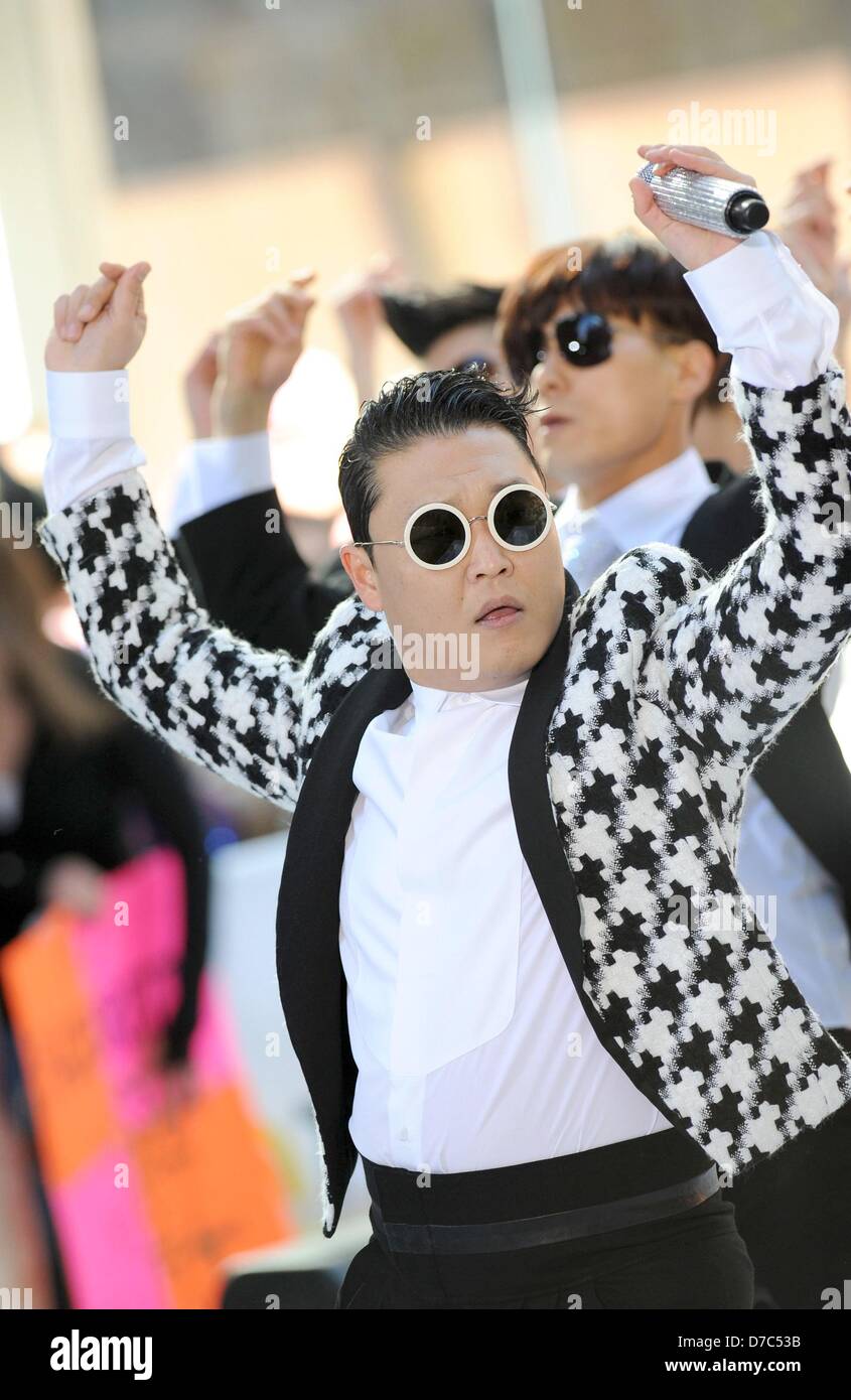 New York, USA. 3rd May 2013. Psy on stage for NBC Today Show Toyota ...