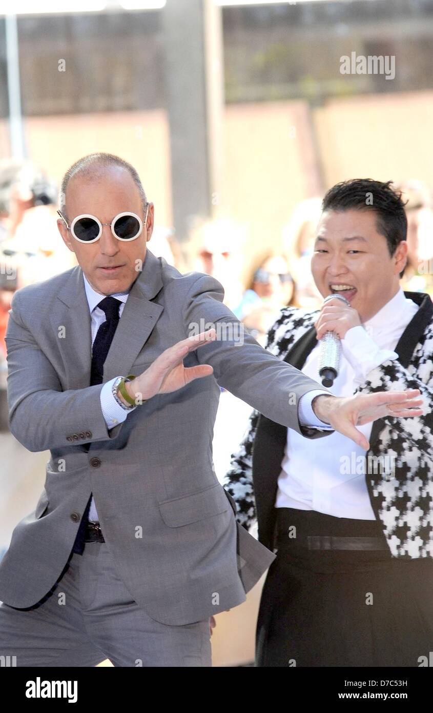 New York, USA. 3rd May 2013. Psy on stage for NBC Today Show Toyota ...
