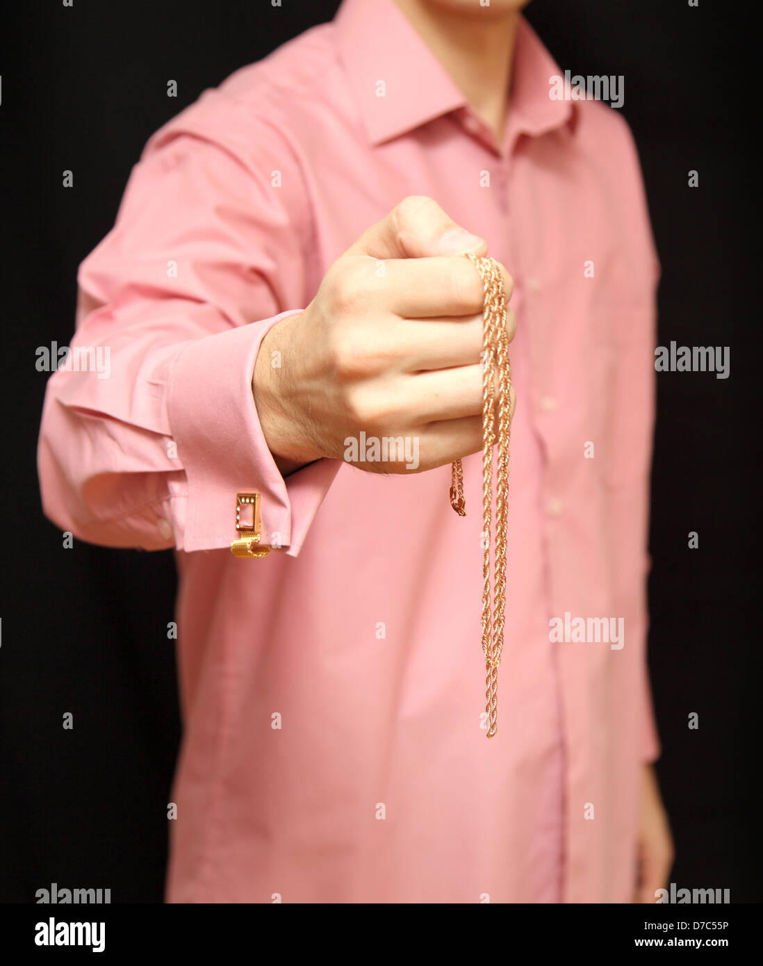Gold chain man hi-res stock photography and images - Alamy