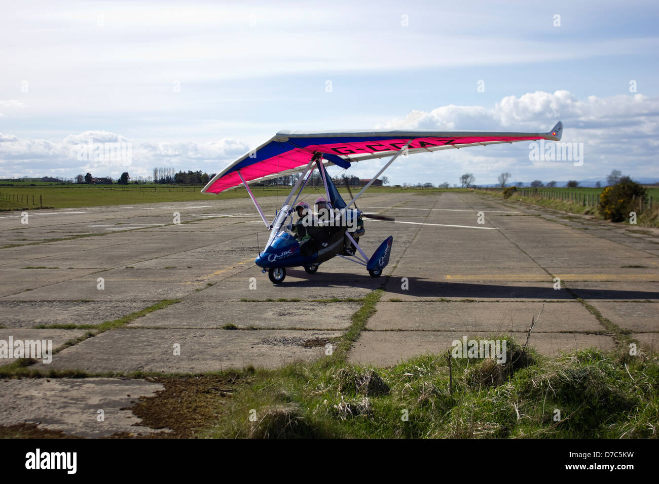 Microlight aircraft at East Fortune airfield Stock Photo - Alamy