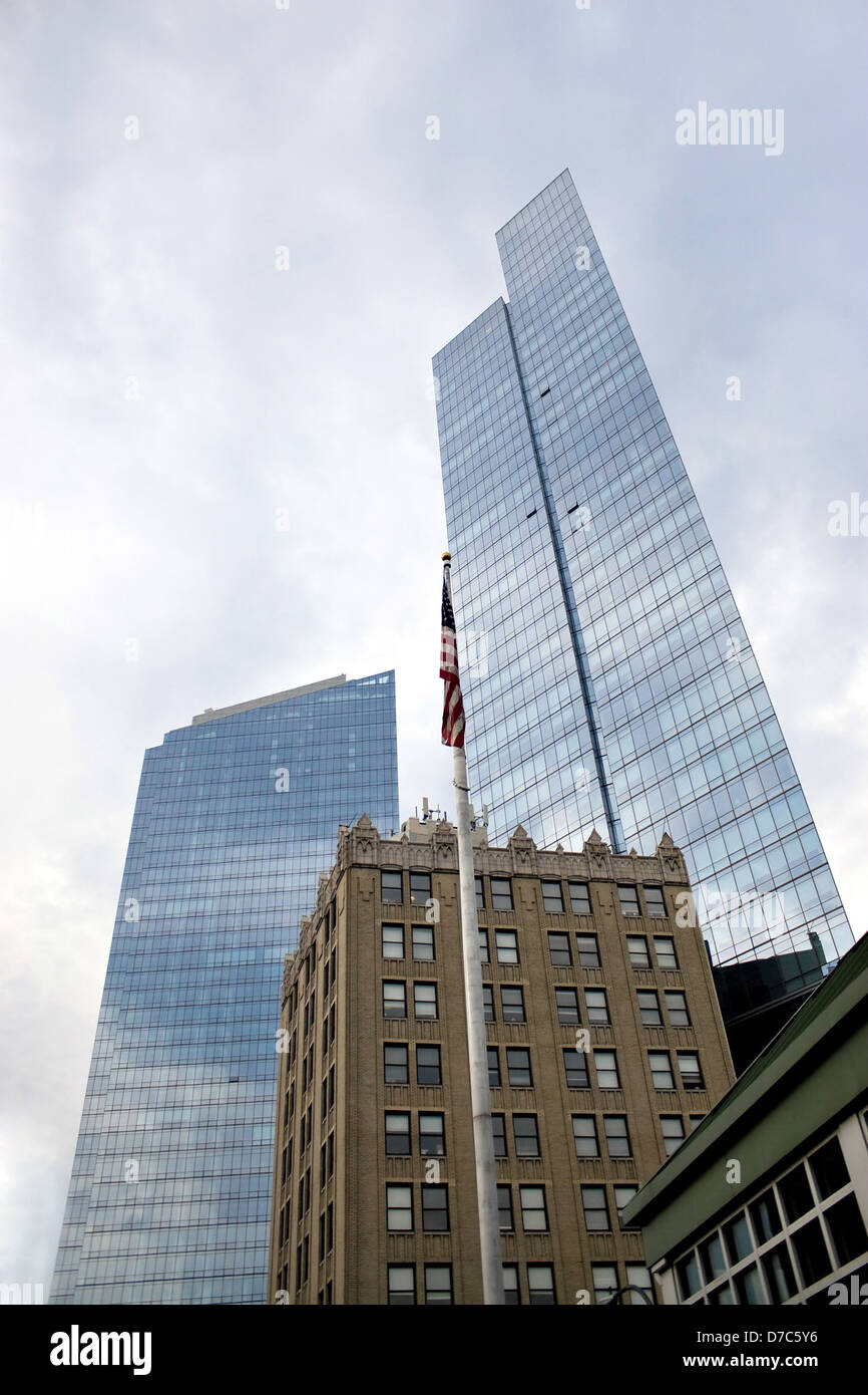 Old and modern urban high rise buildings in the city Stock Photo - Alamy
