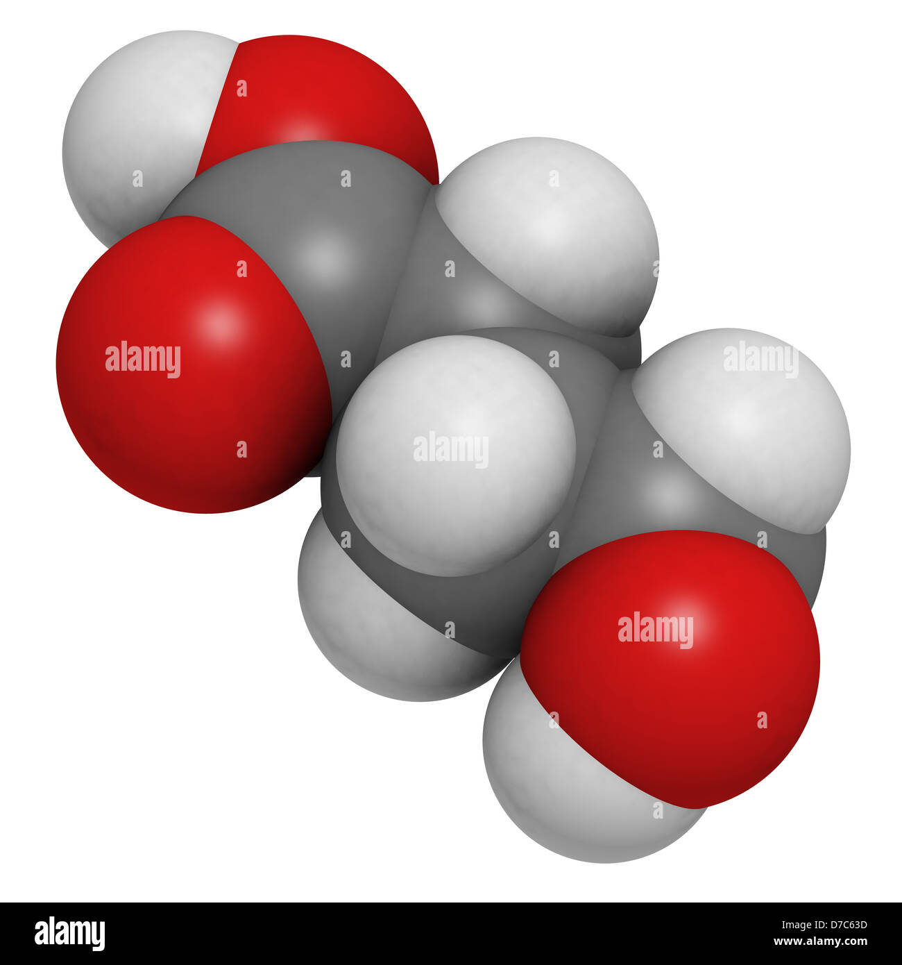 gamma-hydroxybutyric acid (GHB, liquid XTC) drug, molecular model ...