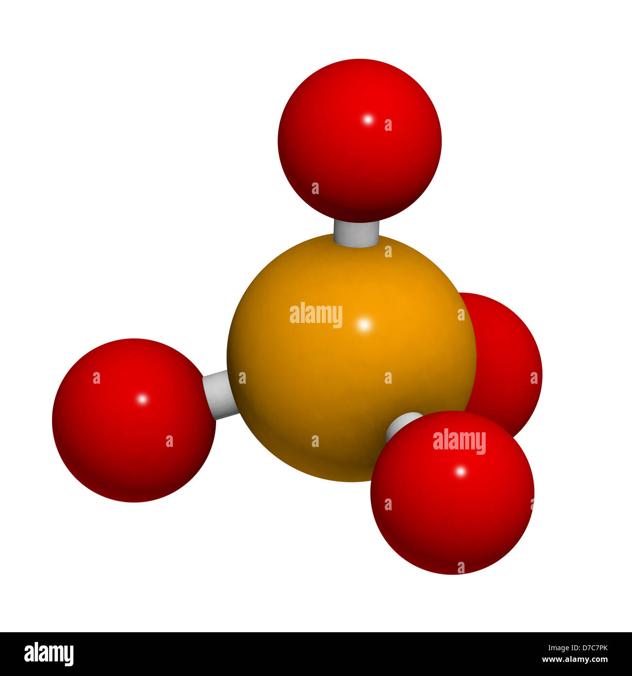 Phosphate Molecular Model Atoms Are Represented As Spheres With