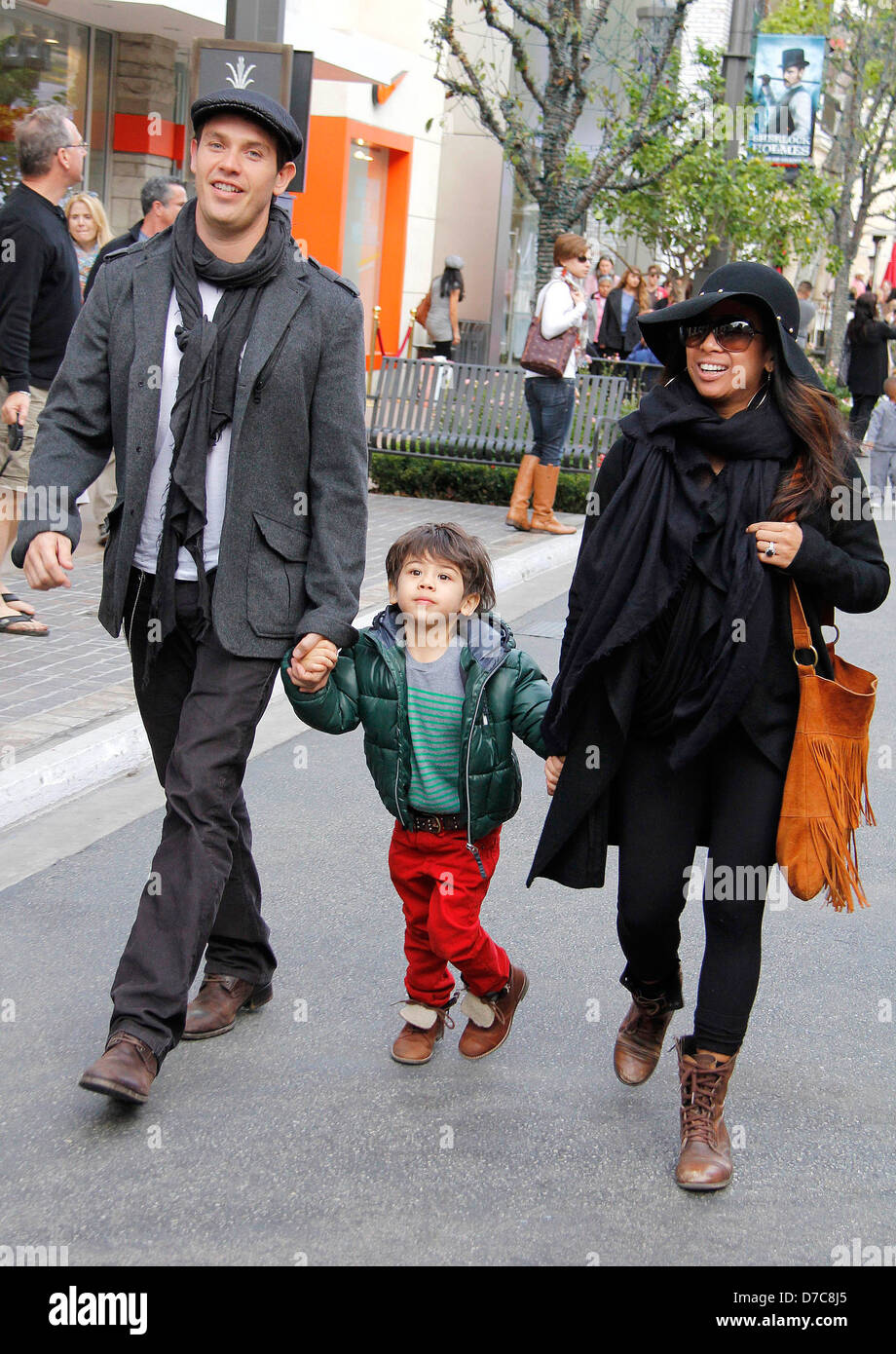 Kevin Alejandro shops with his family at The Grove Los Angeles ...