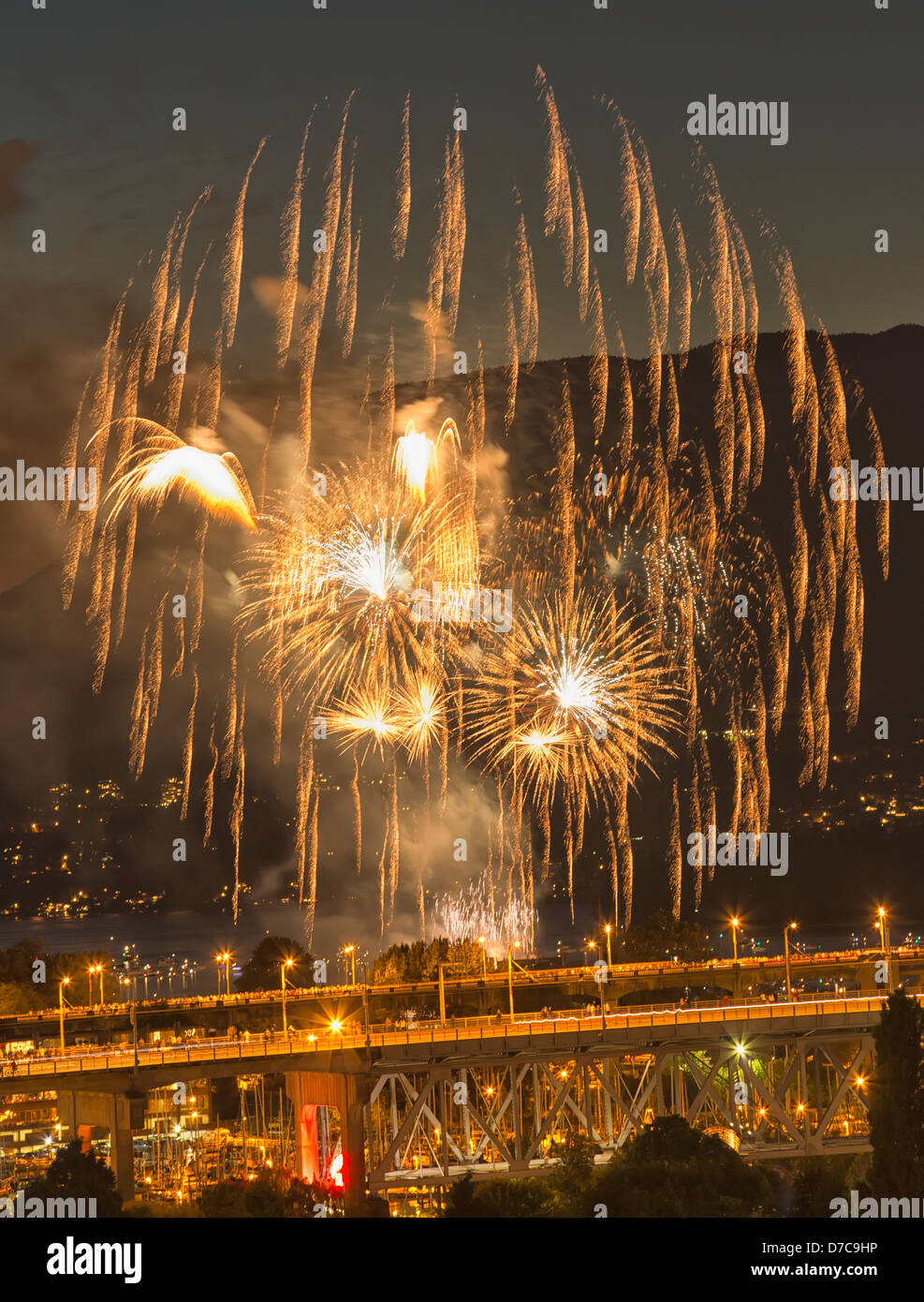 Fireworks Over English Bay During The Celebration Of Light;Vancouver ...