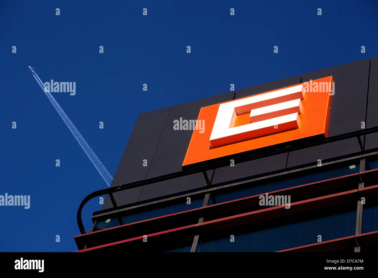 CEZ logo, CEZ sign on building and plane Stock Photo - Alamy