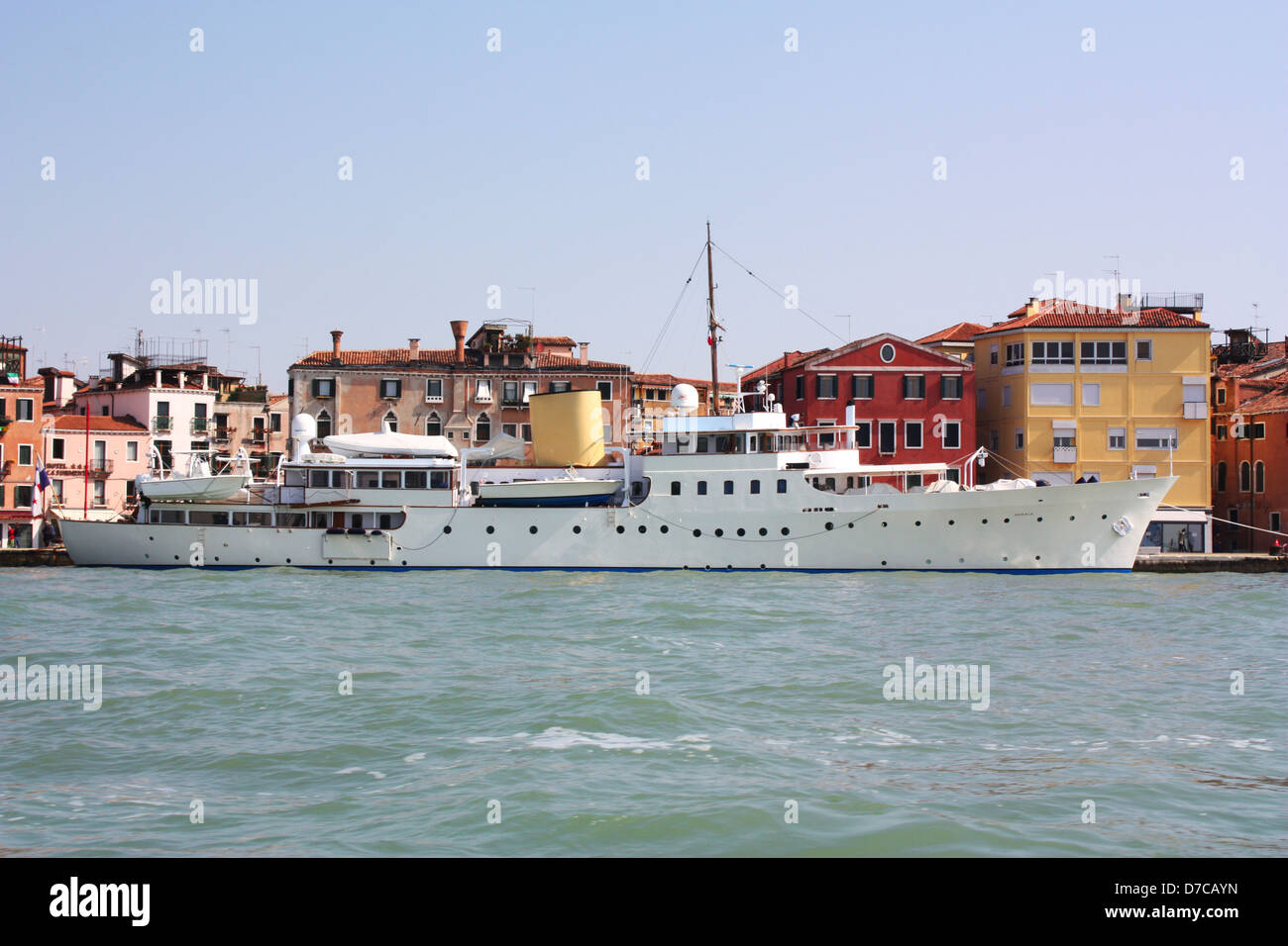 Boats ferry station in Venice, Italy Stock Photo - Alamy