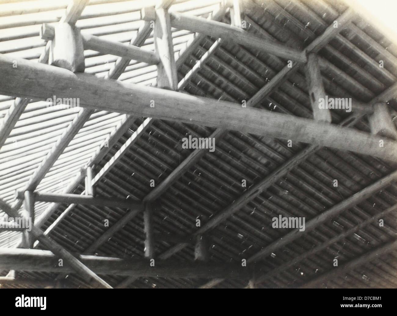 This image shows the ceiling of a factory, likely used for ...