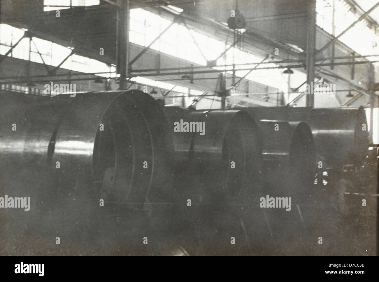 This photo shows factory vents used for ventilation in industrial ...