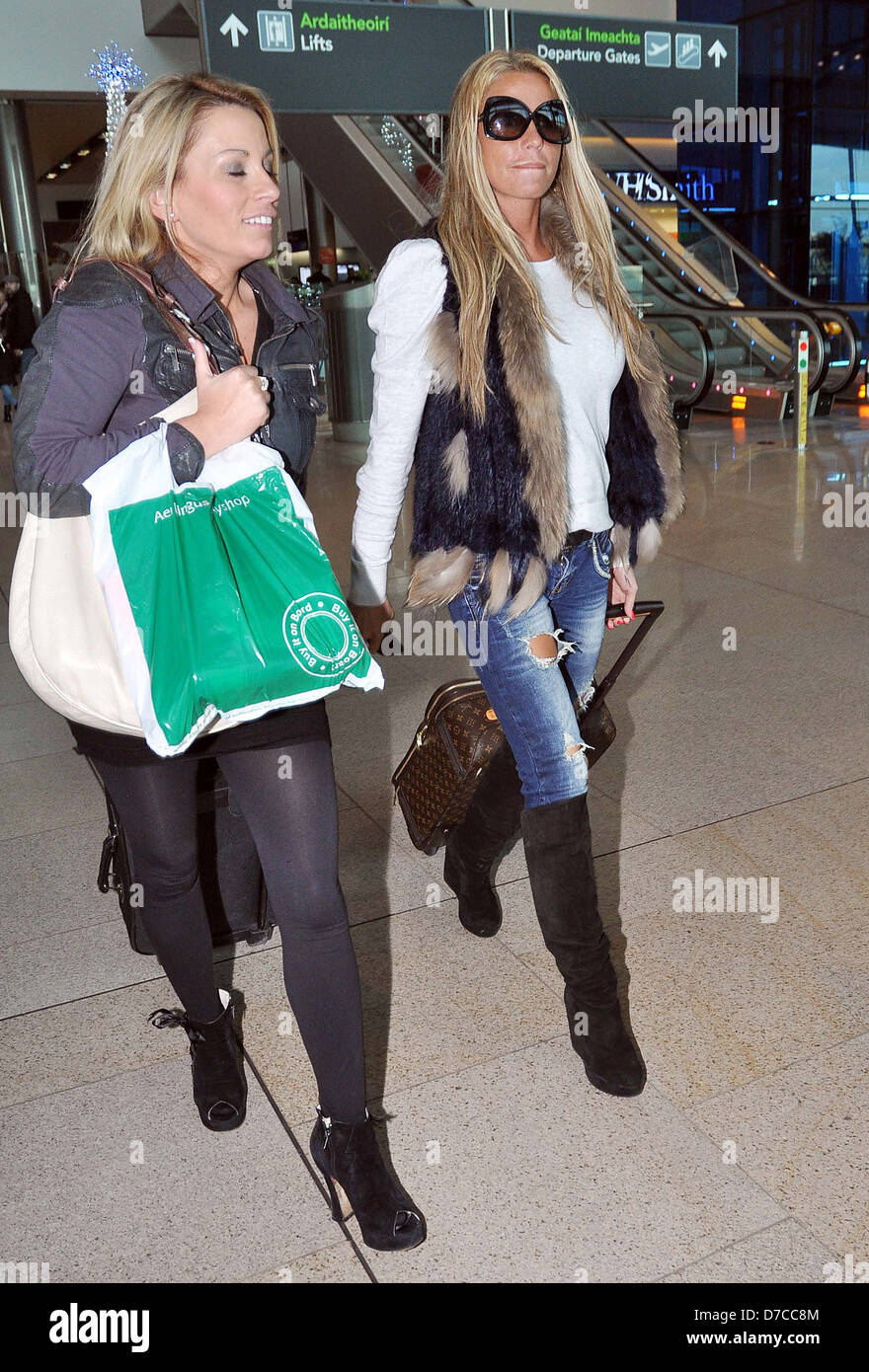 Katie Price and Lara Casey arriving at Dublin Airport ahead of Lara ...