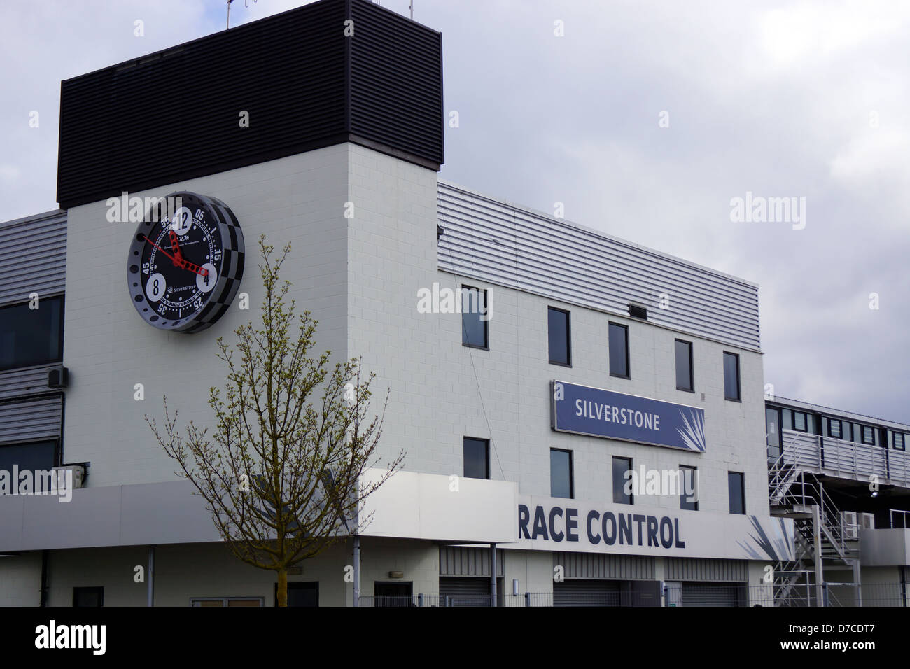 Race control building at Silverstone Race Circuit Stock Photo - Alamy