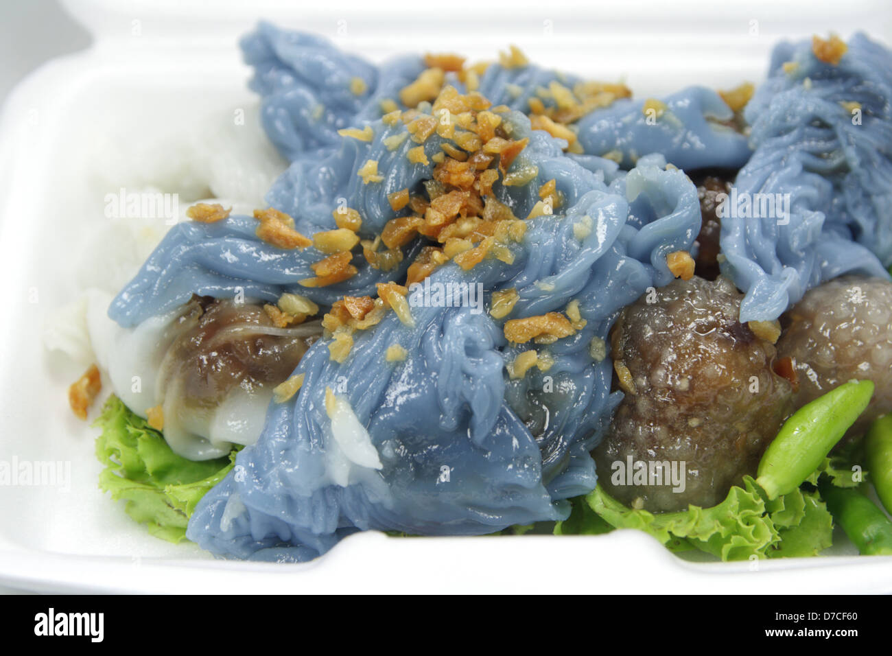 Thai food , Khao Kriab Pak Mor , Steamed rice – skin dumplings Stock ...