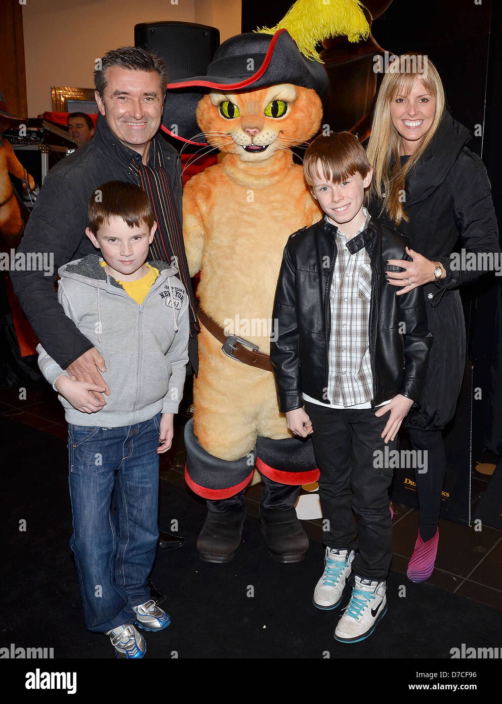 Martin King, Jenny McCarthy, with kids Matthew & Alex, at the Irish ...