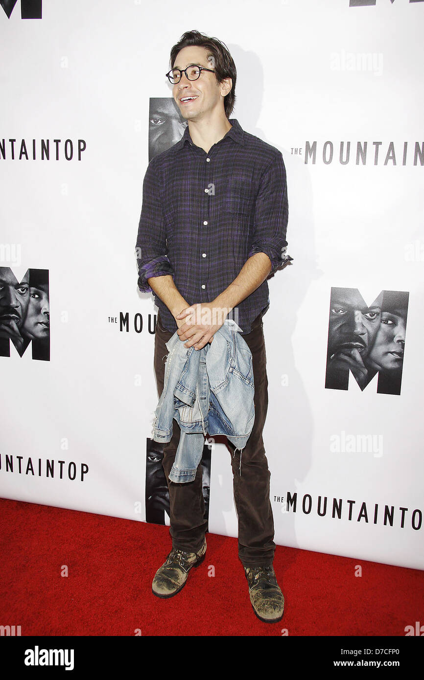 Justin Long Opening night of the Broadway play 'The Mountaintop' at the ...