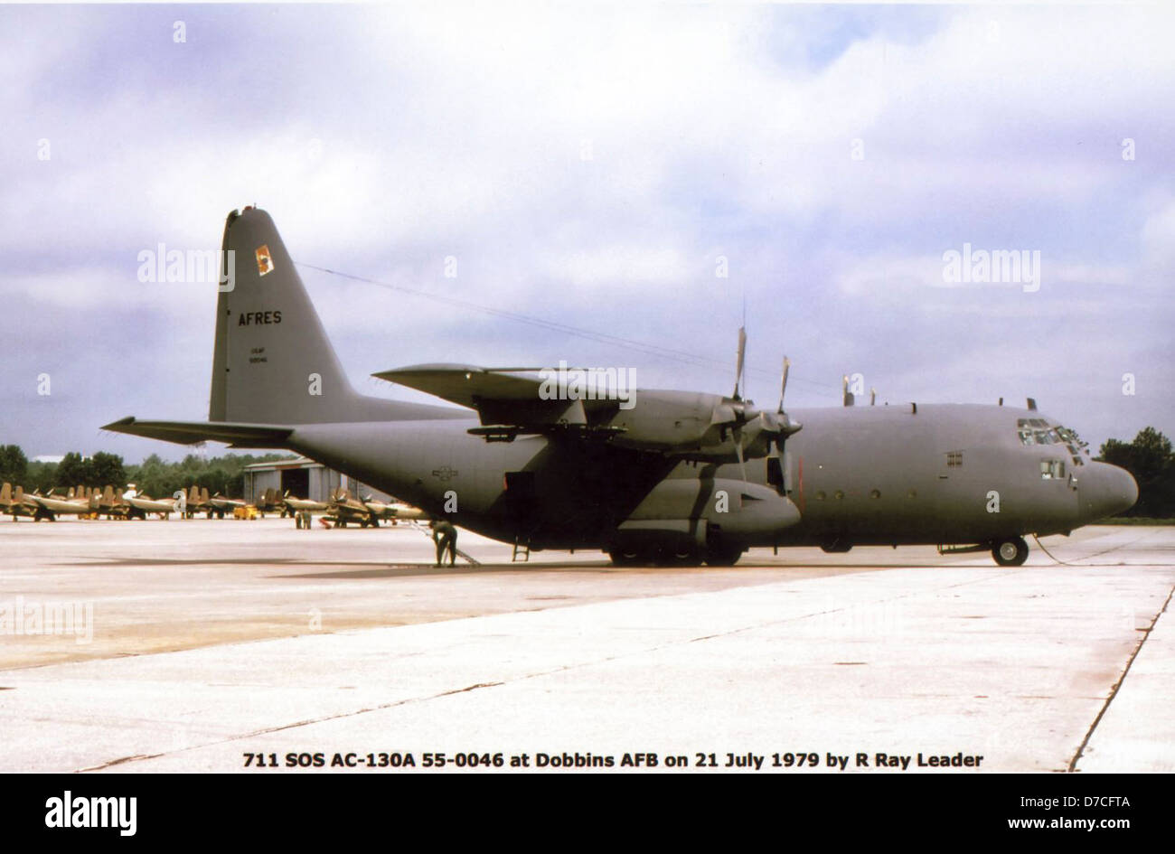 Photograph of a Lockheed AC-130A Spectre gunship, serial number 55-0040 ...
