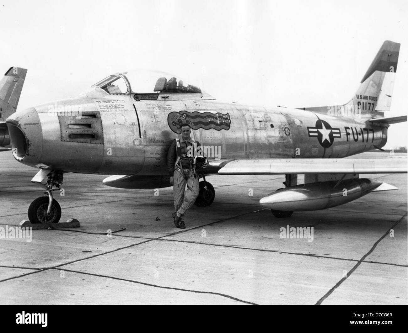 The North American F-86A, serial number 49-1177, was an early model of ...