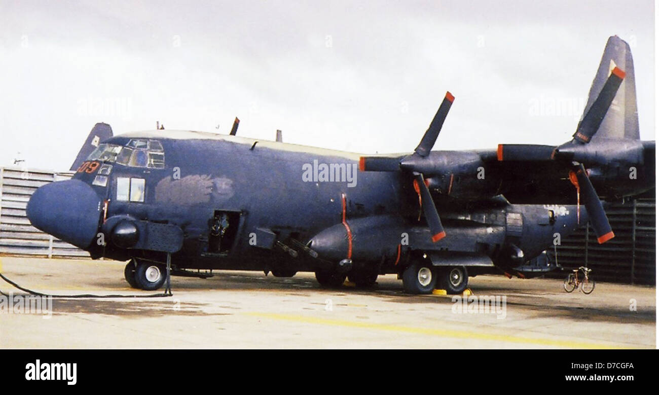 This image shows the Lockheed AC-130A gunship, 55-0029, from the 16th ...