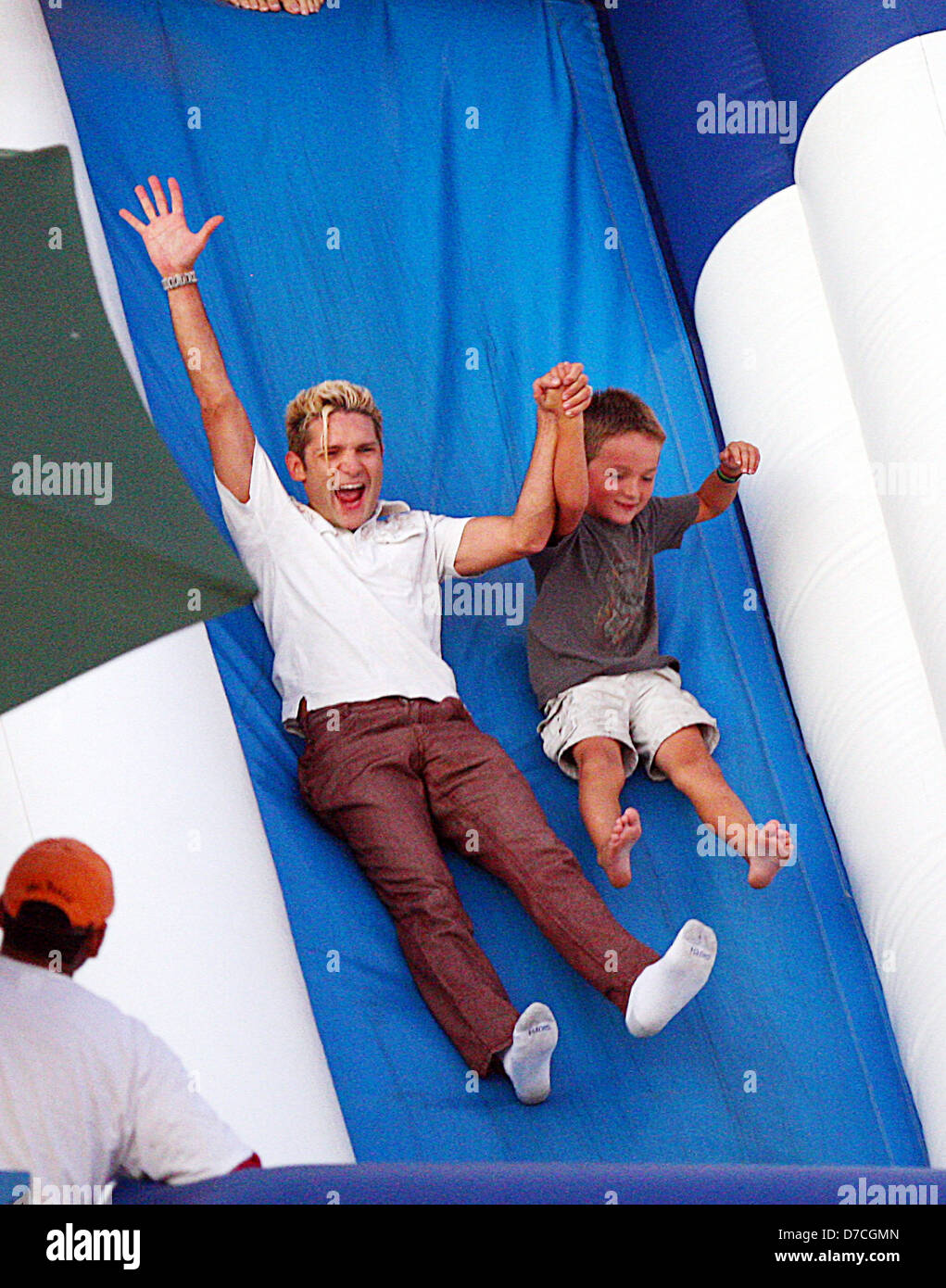 Corey Feldman and his family enjoy the day at Mr Bones Pumpkin Patch in ...