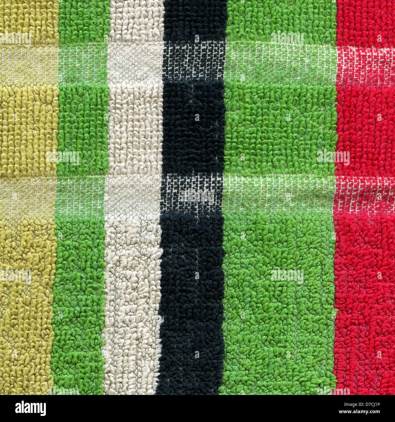 High resolution close up colorful striped towel cloth two lines ...