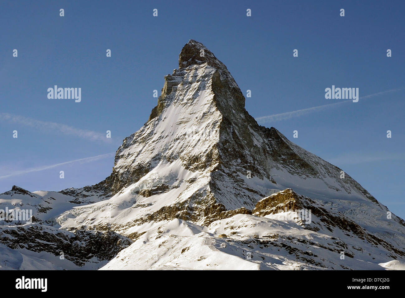 General view of the Matterhorn mountain Zermatt Switzerland - Image ...