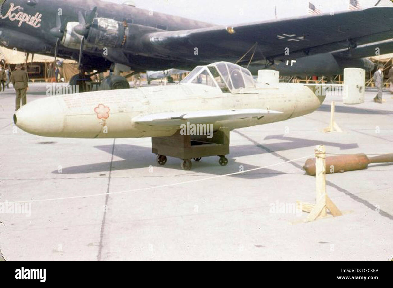 This image features the Japanese Yokosuka MXY7 Ohka, a World War II ...