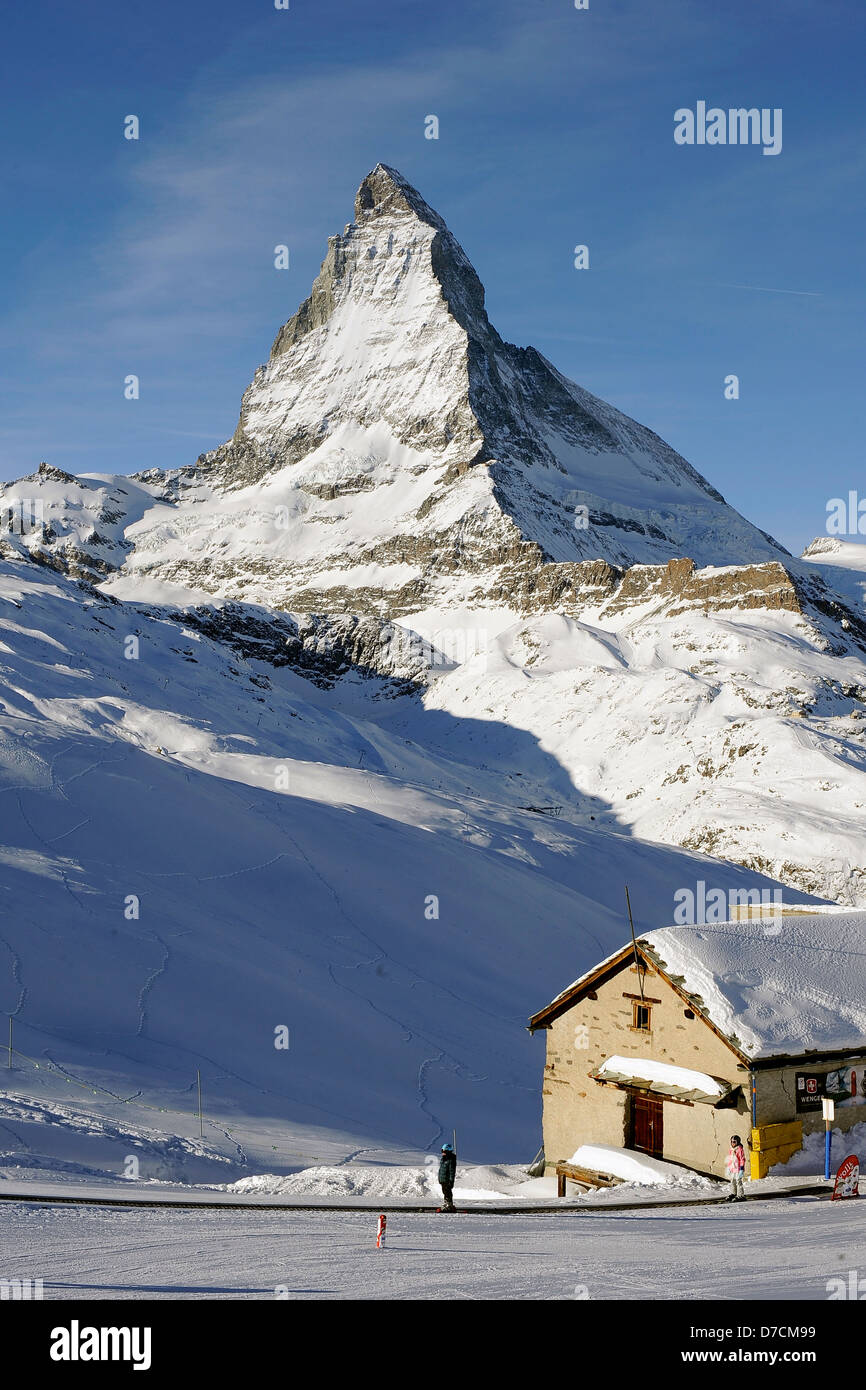 General view of the Matterhorn mountain Zermatt Switzerland - Image ...