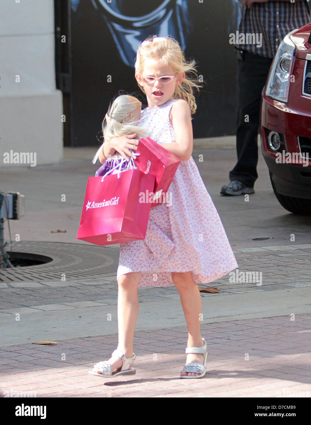 Violet Affleck is seen waking through The Grove in West Hollywood West ...