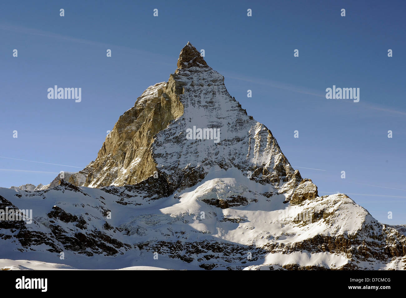 General view of the Matterhorn mountain Zermatt Switzerland - Image ...