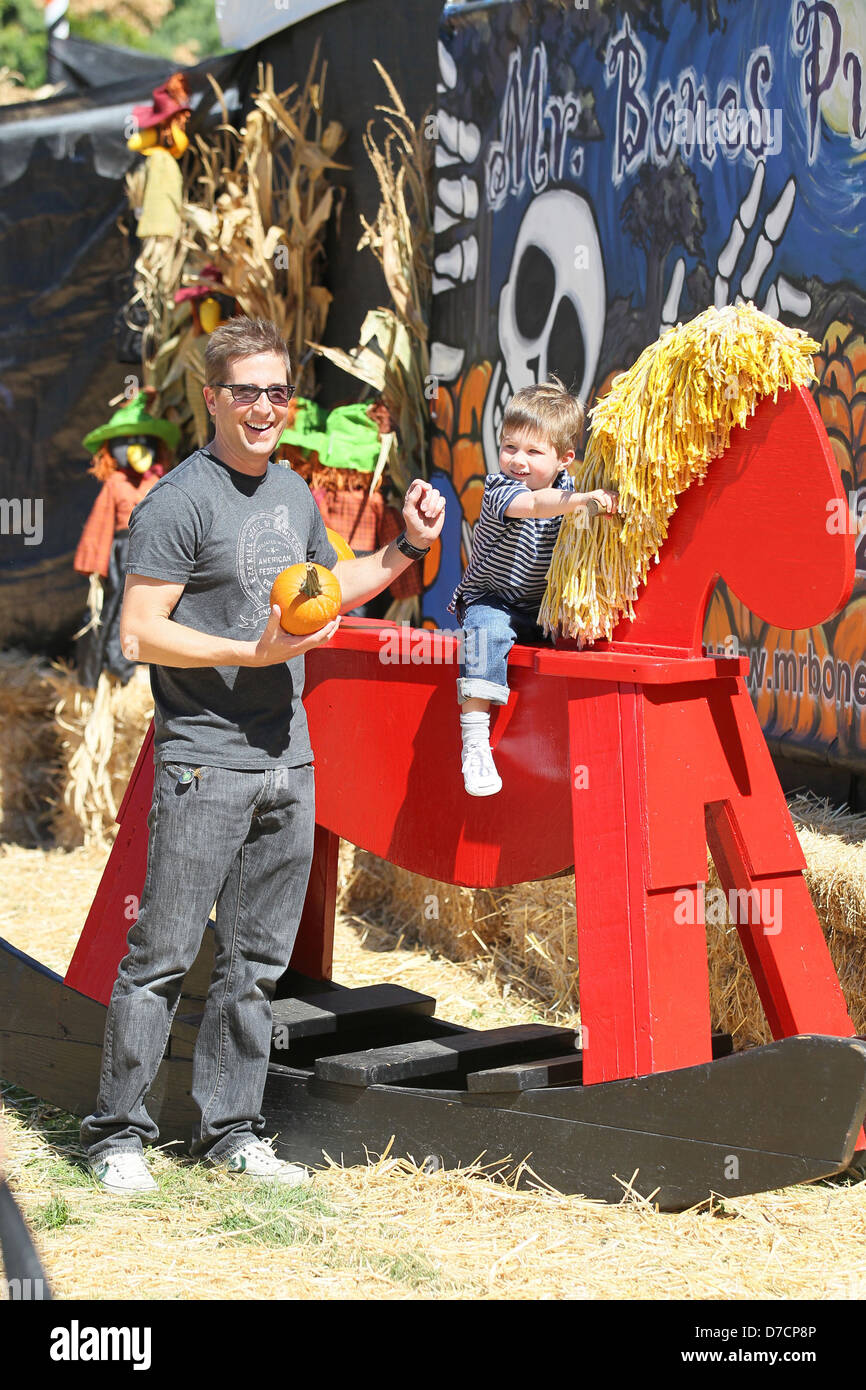 Spike Feresten with his son Celebrities attend the opening day at Mr ...