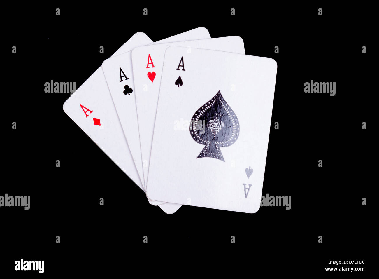 playing cards isolated on a black background Stock Photo - Alamy